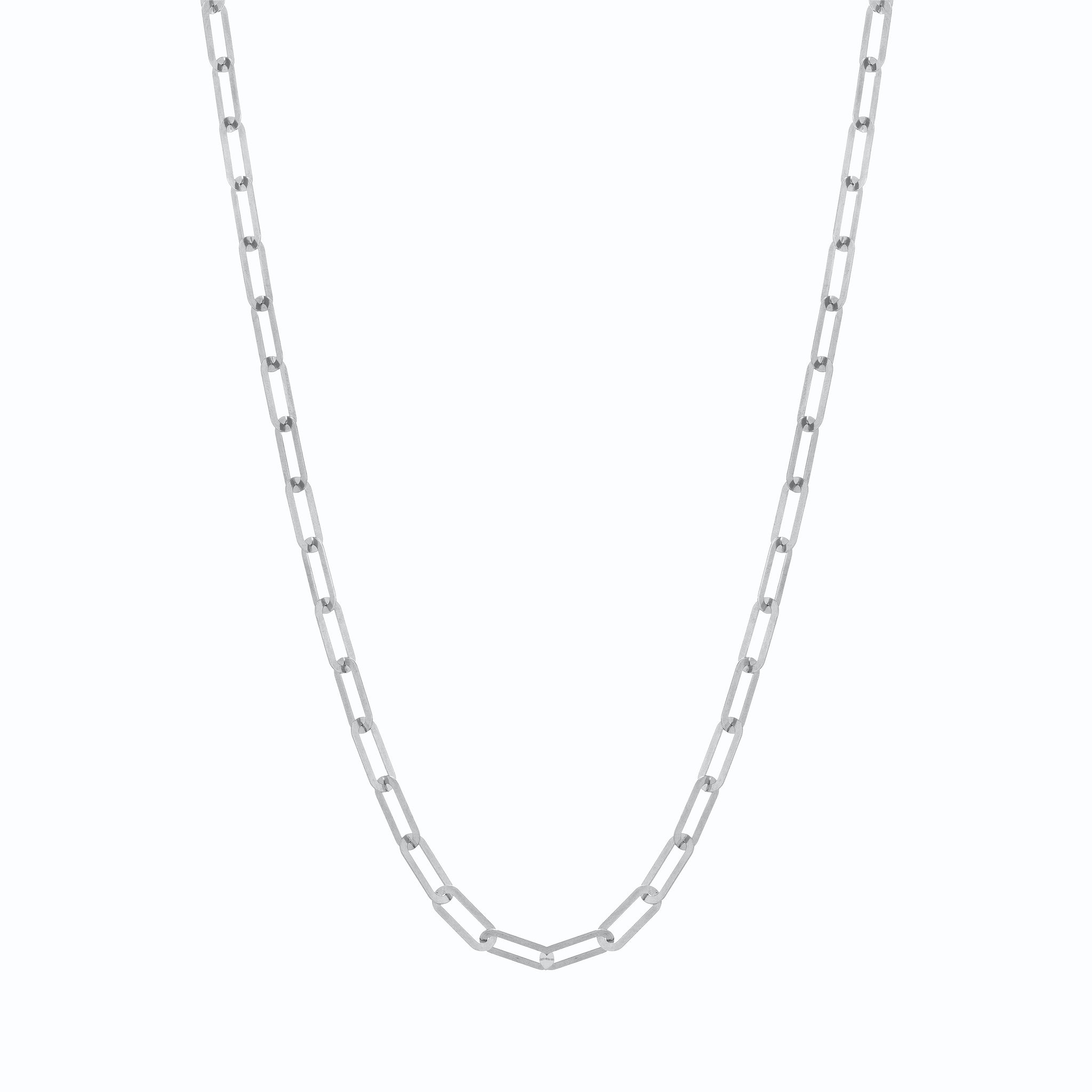 Paperclip Link Chain Long Necklace